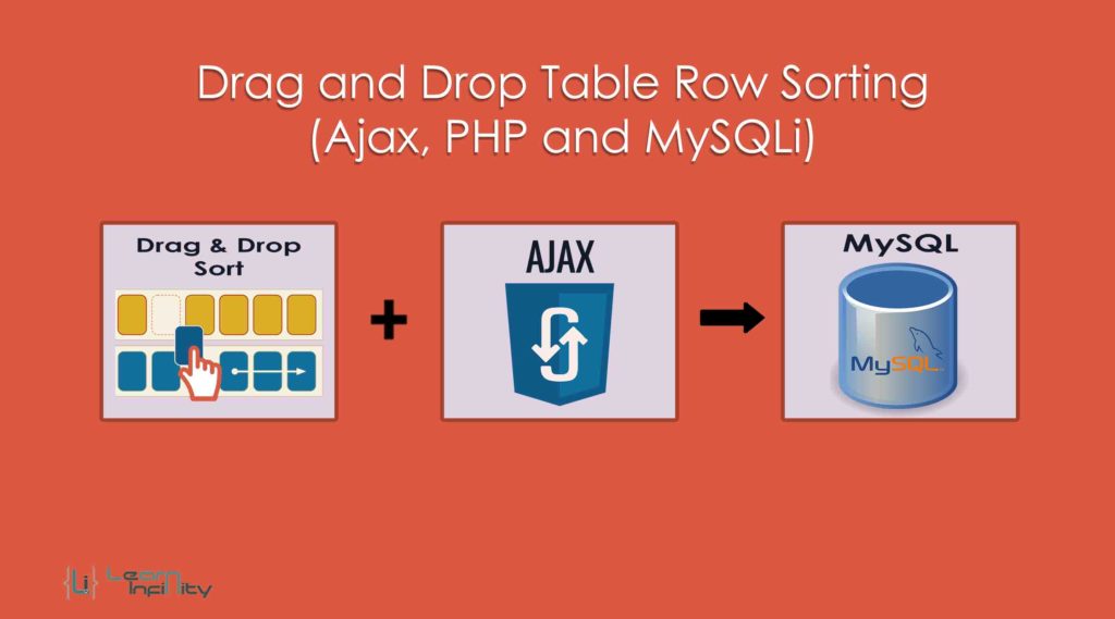 Drag and Drop Table Row Sorting (Ajax, PHP and MySQLi) ~ Learn Infinity Drag and Drop Table Row Sorting (Ajax, PHP and MySQLi) ~ Learn Infinity
